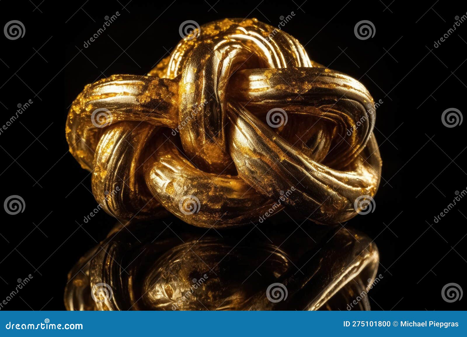A Knot Made of Gold Created with Generative AI Technology Stock ...