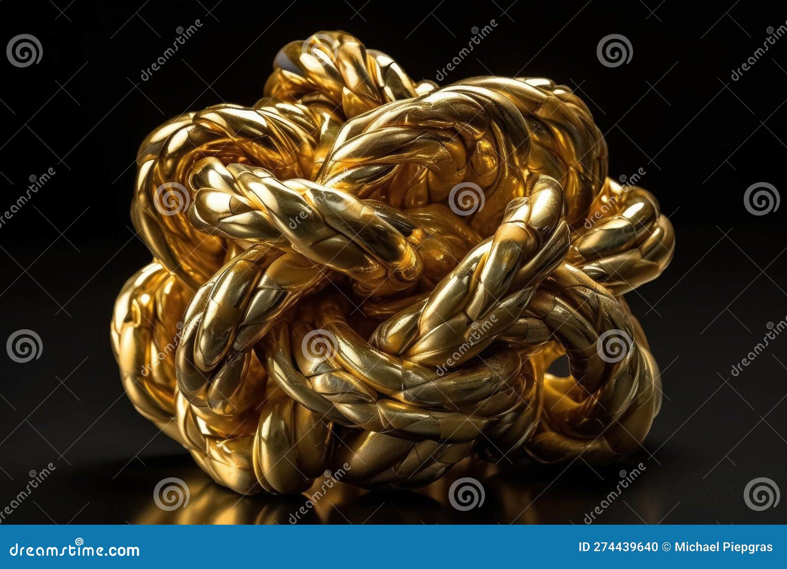 A Knot Made of Gold Created with Generative AI Technology Stock ...