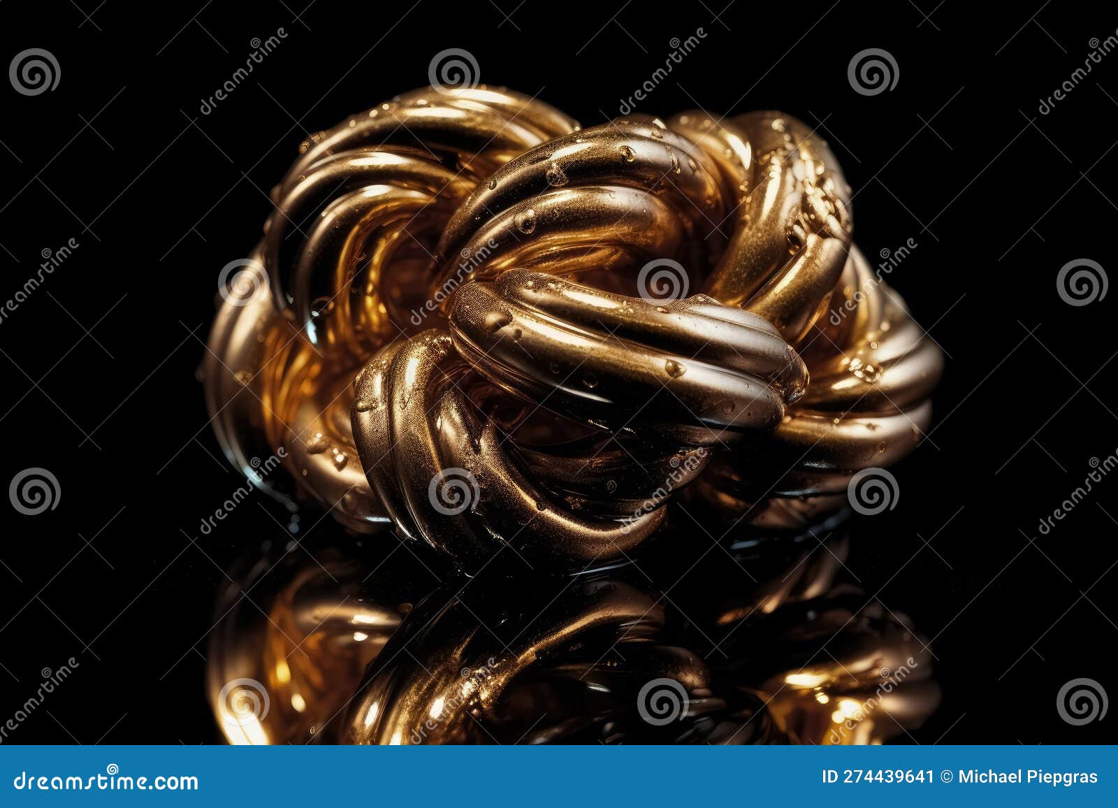 A Knot Made of Gold Created with Generative AI Technology Stock ...