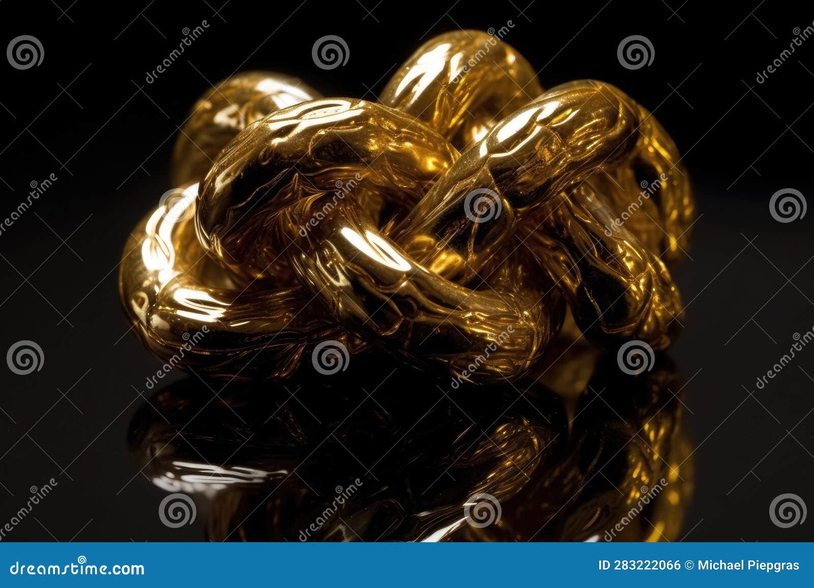 A Knot Made of Gold Created with Generative AI Technology Stock ...