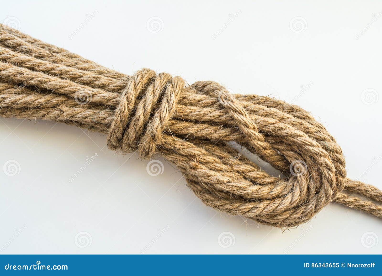 Knot rope made of flax stock image. Image of line, kink - 86343655