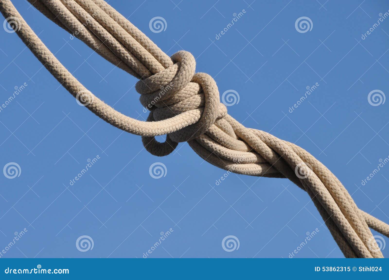 Knot in rope stock image. Image of mess, knot, rope, sailboat - 53862315