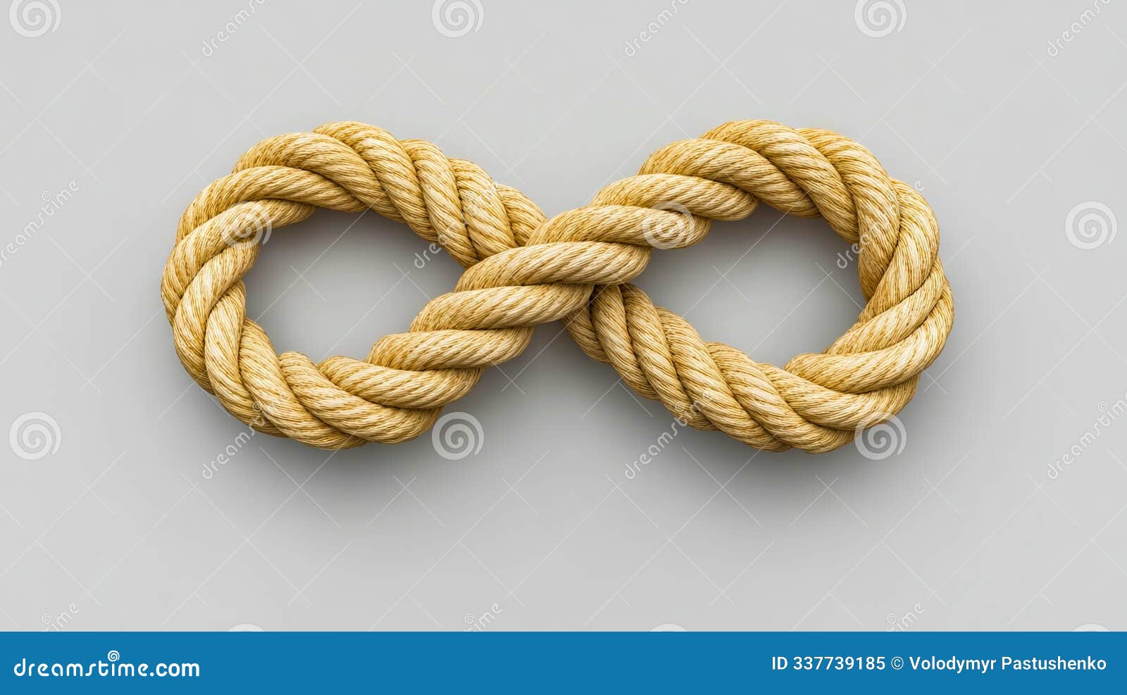 A Knot of Rope in the Shape of an Infinity Symbol Stock Image - Image ...
