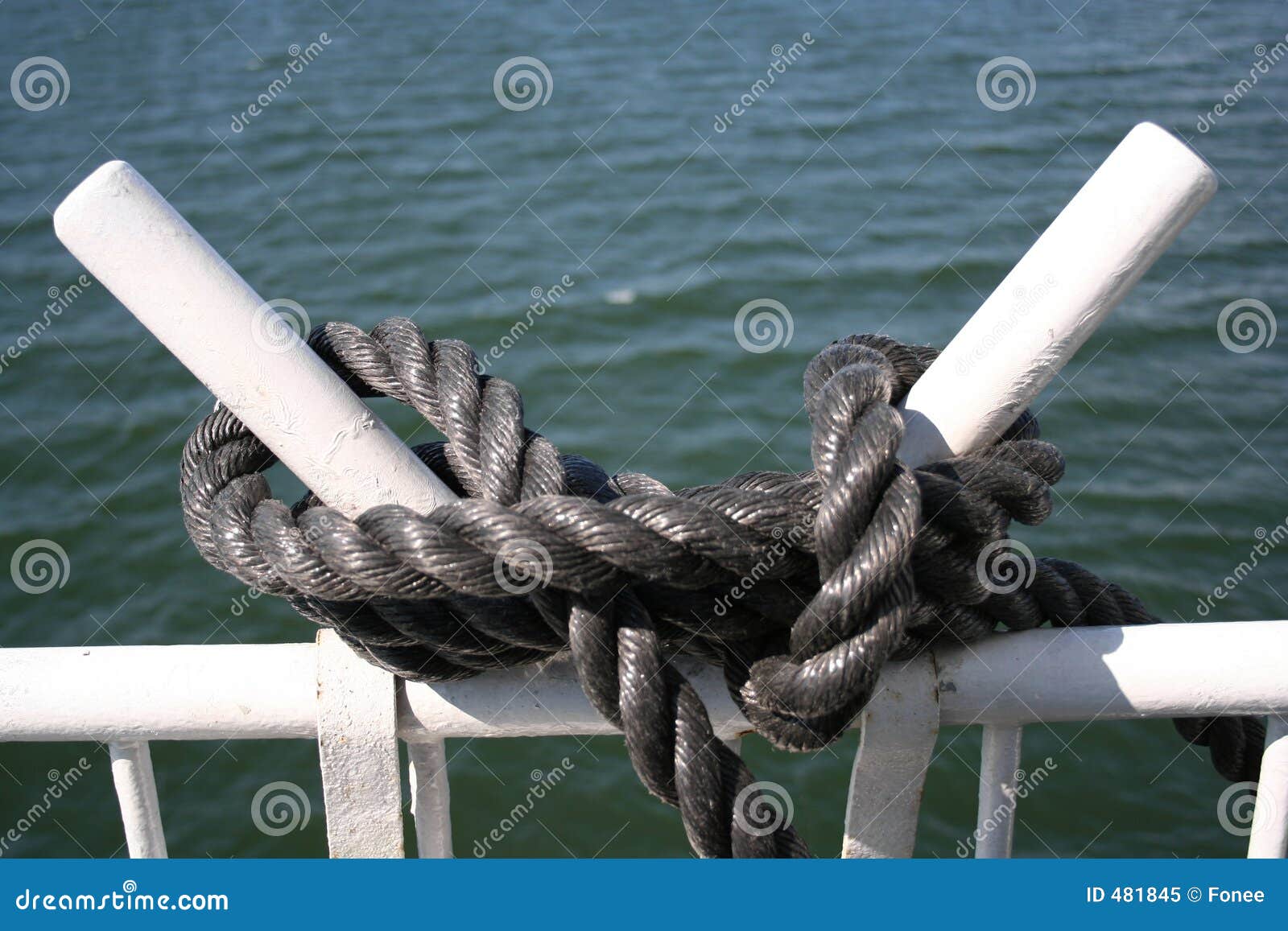 Knot on a ship stock image. Image of blue, sealane, boat - 481845