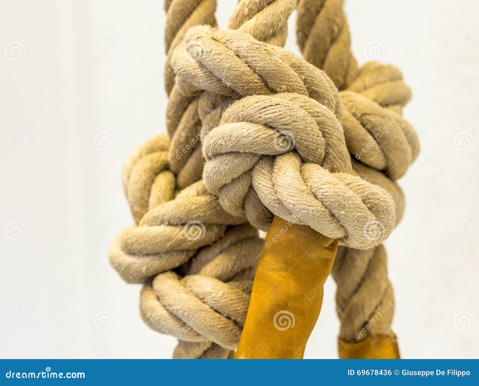 Knots on a hemp rope - 2 stock photo. Image of knot, tight - 69678436