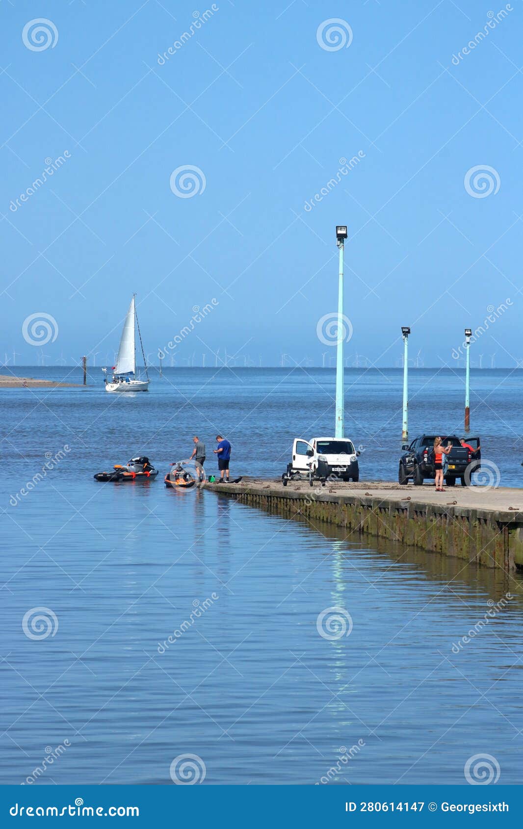 Knott End Slipway and River Wyre Estuary Editorial Photography - Image ...
