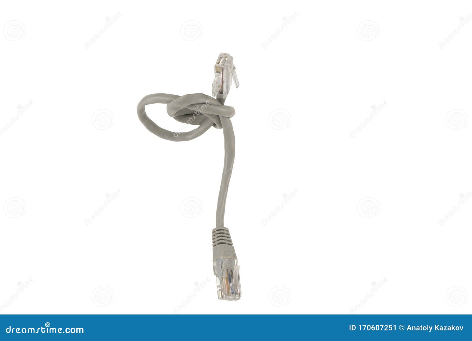 Knotted Computer Network Cable. the Concept of Celebrating the ...