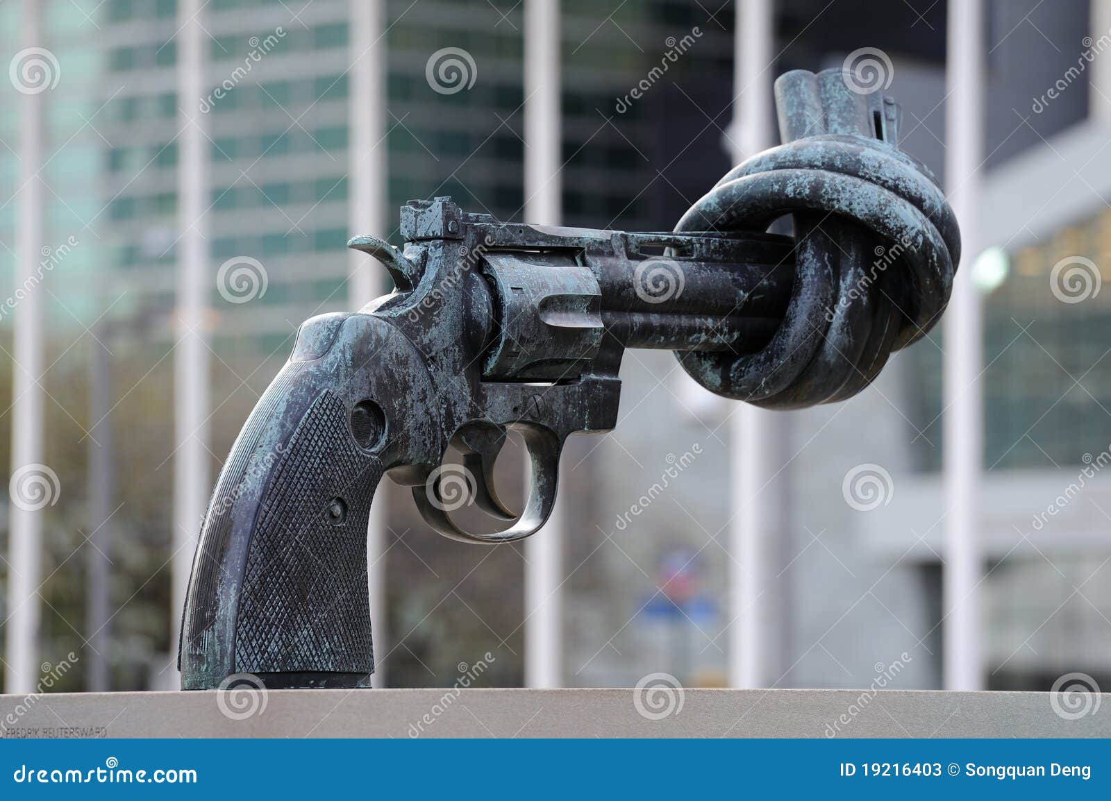 The Knotted Gun Sculpture at United Nations Editorial Stock Photo ...
