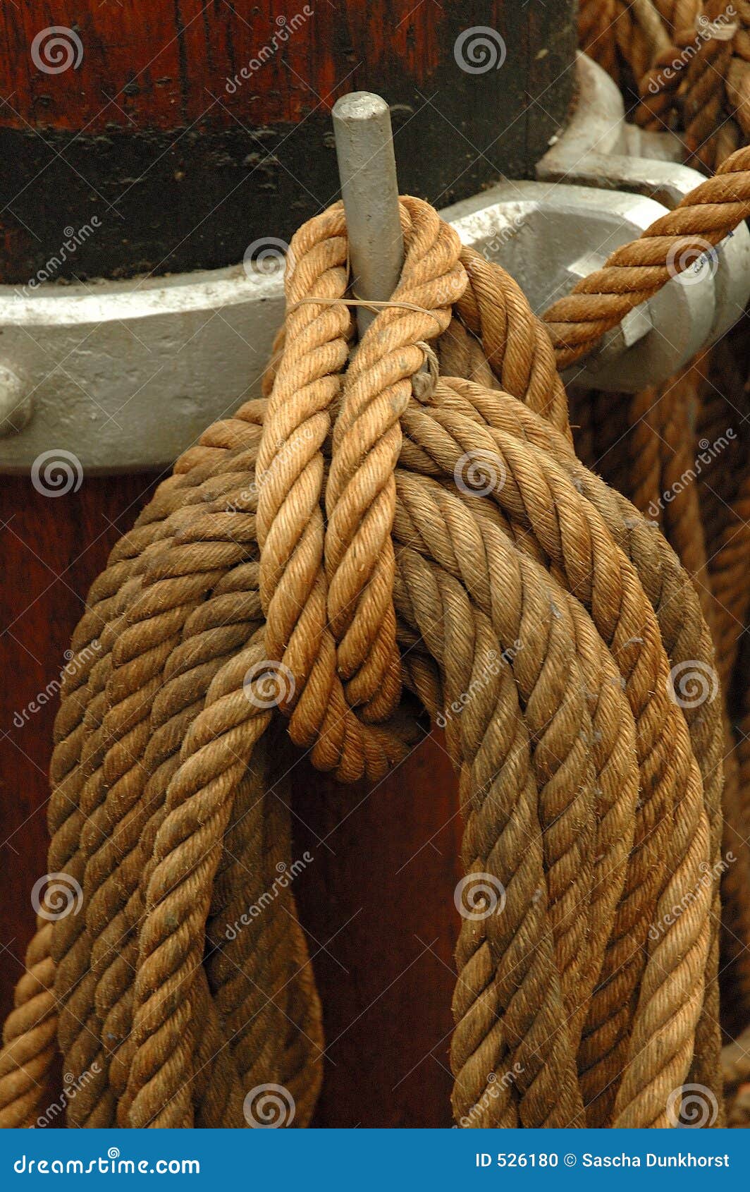 Knotted rope stock photo. Image of hang, knot, neatness - 526180
