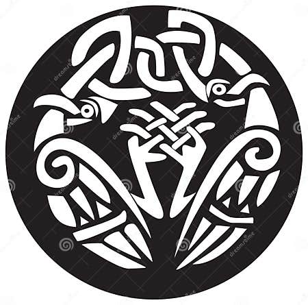 Knotted Viking Birds Design Stock Vector - Illustration of abstractly ...