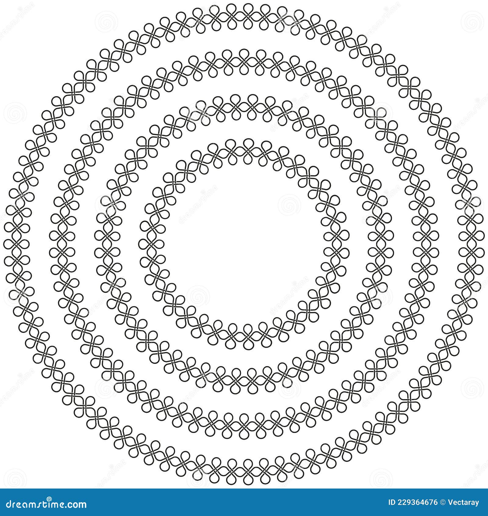 Celtic Knotwork Round Circular Border Frame in a Range of Sizes. Stock ...