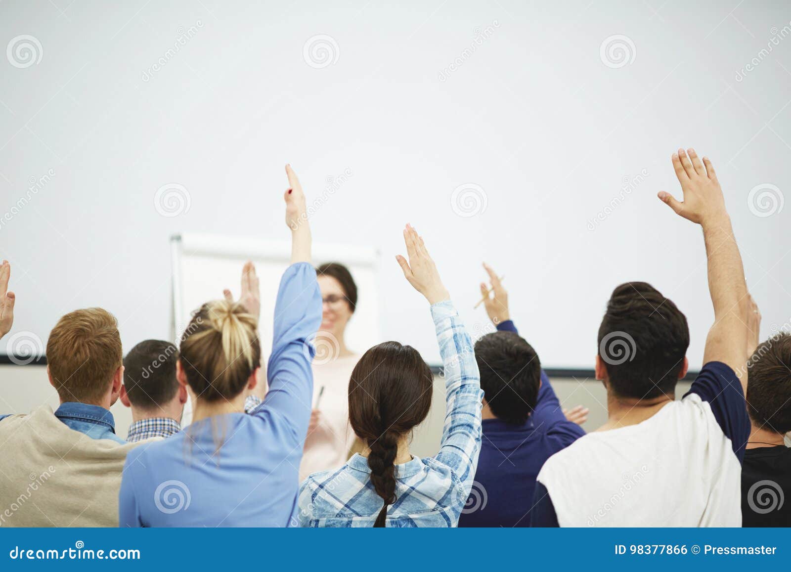 We Know the Answer! stock photo. Image of teacher, lecturer - 98377866