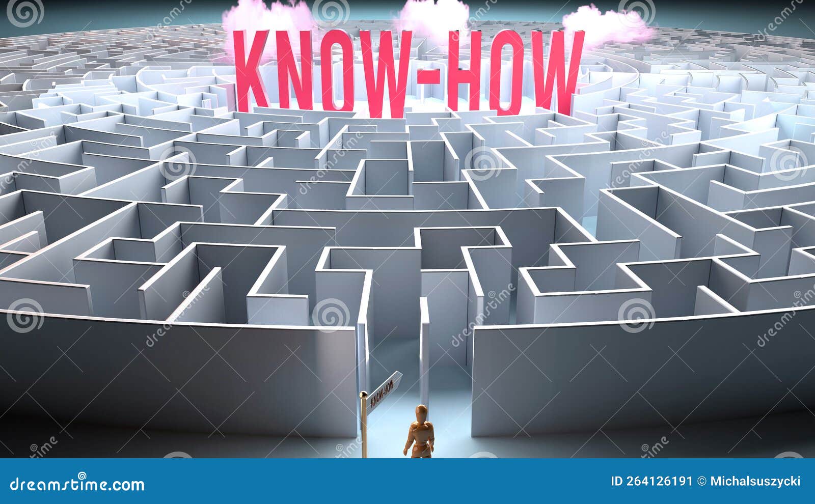 Know How and a Complicated Path To it Stock Illustration - Illustration ...