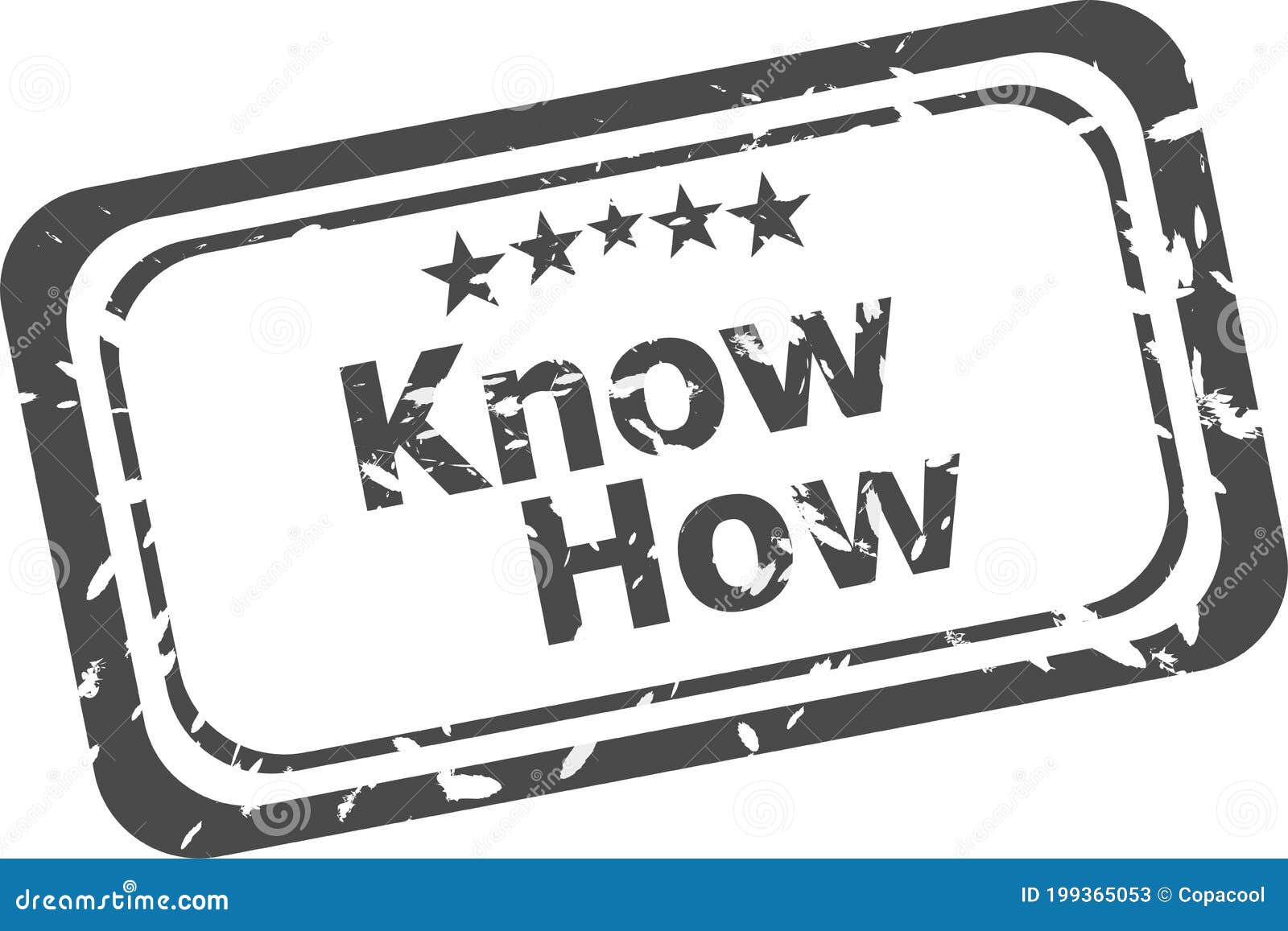 Know How Grunge Rubber Stamp on White Stock Illustration - Illustration ...