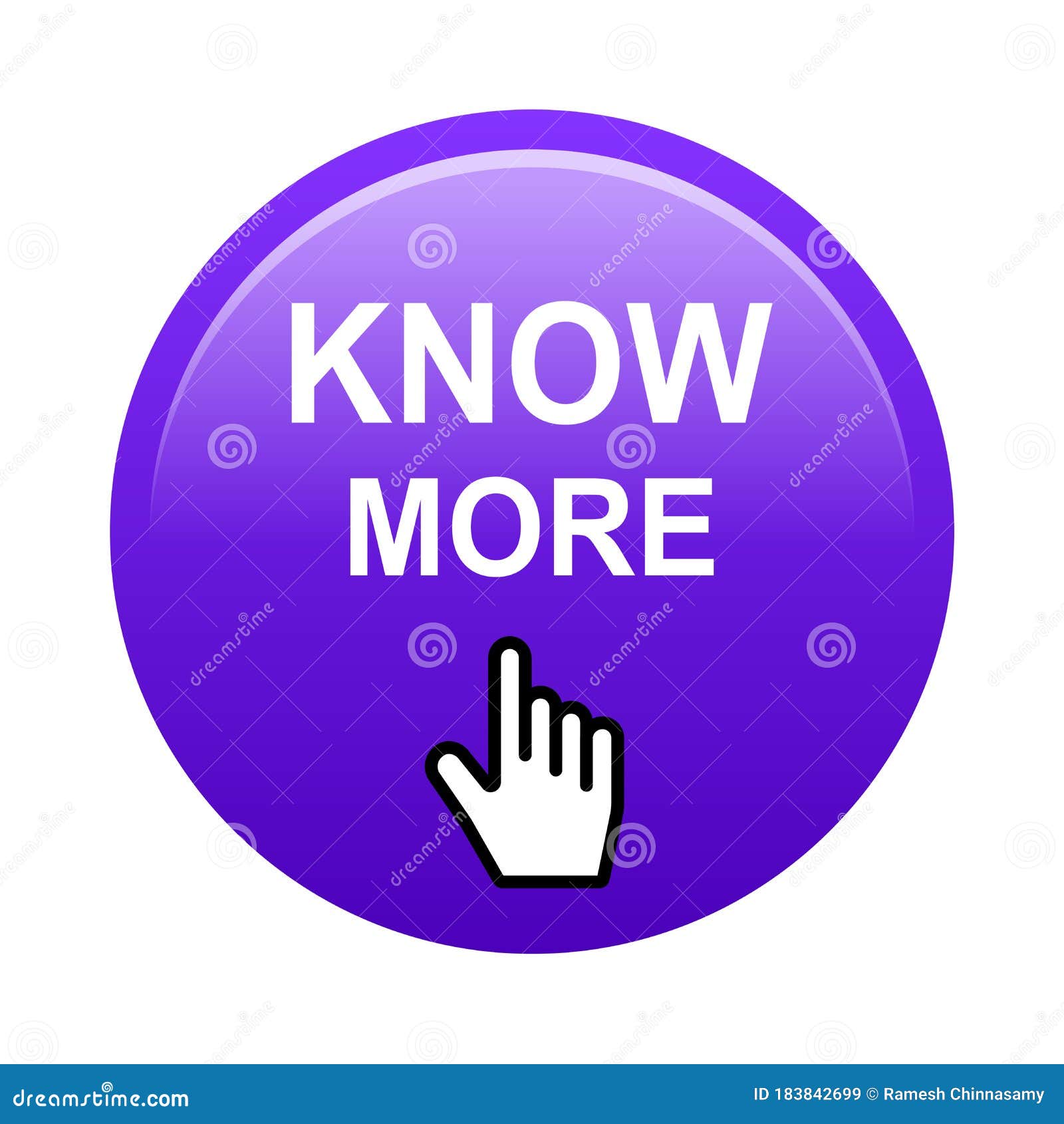 Know more button stock vector. Illustration of bulb - 183842699