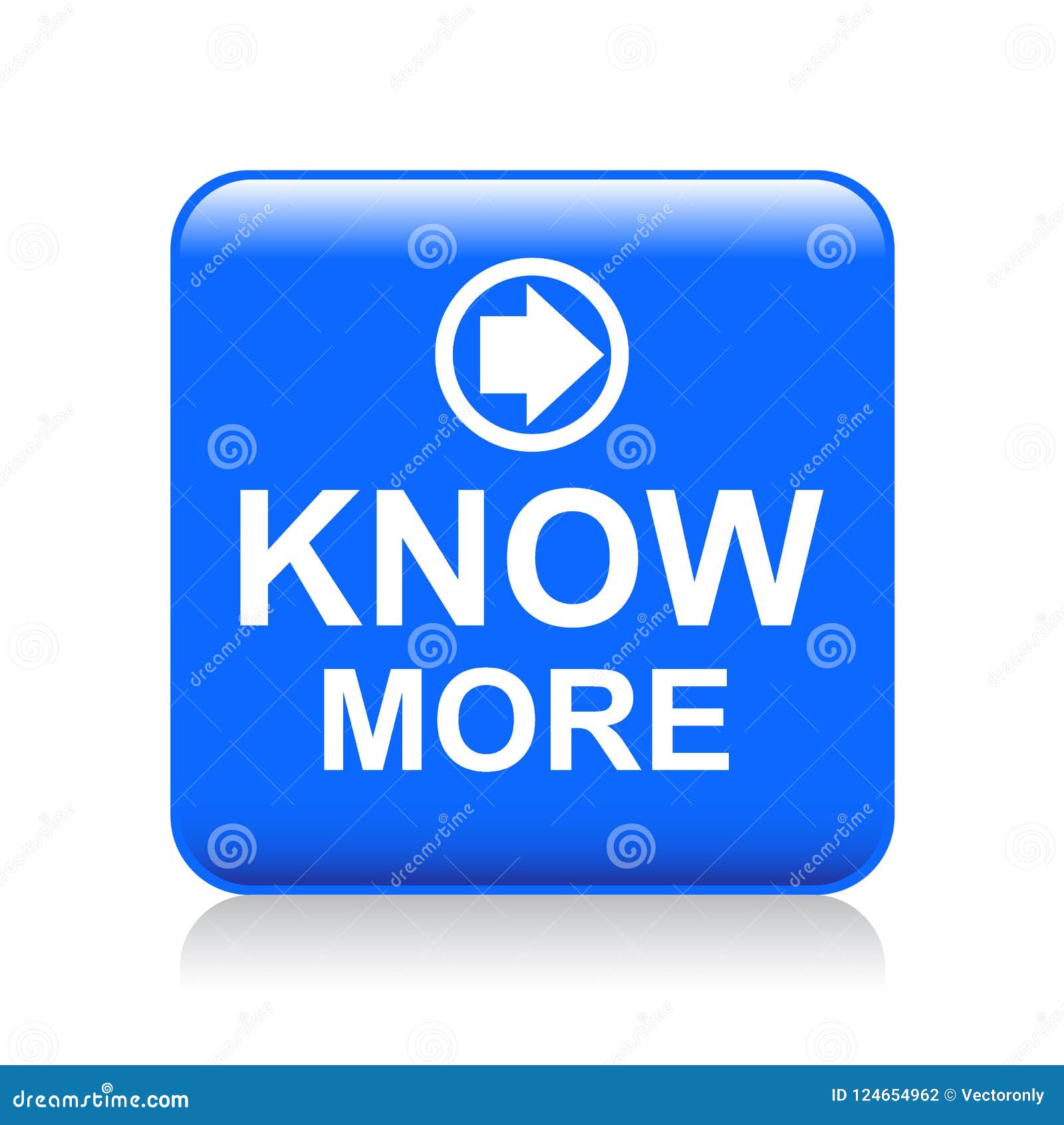 Know more button stock illustration. Illustration of answer - 124654962