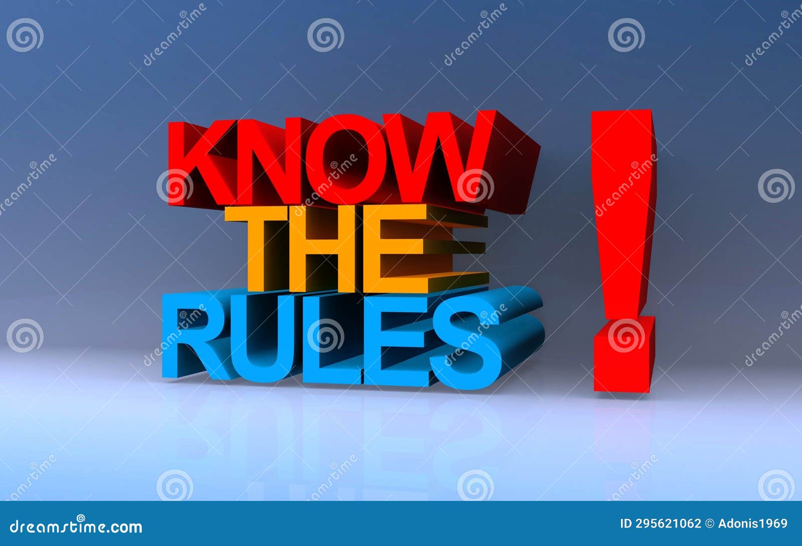 Know the rules on blue stock illustration. Illustration of ...