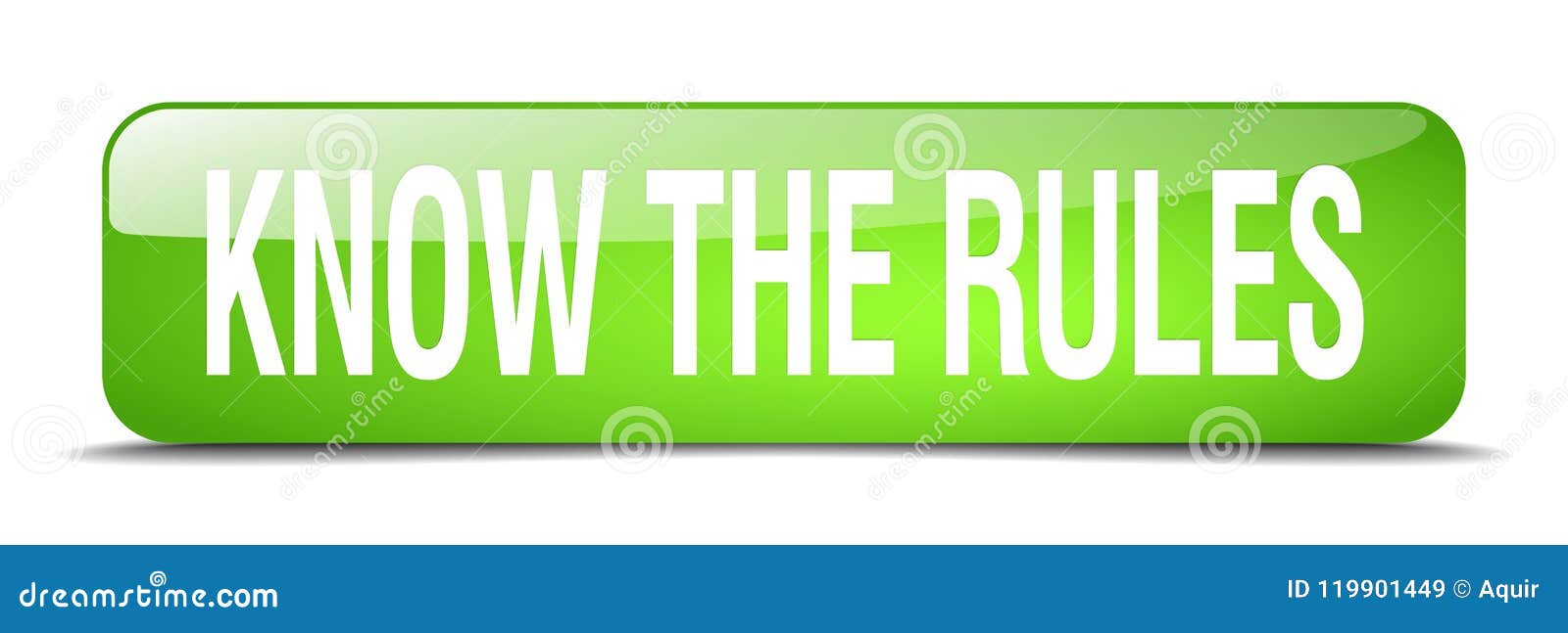 Know the rules button stock vector. Illustration of square - 119901449