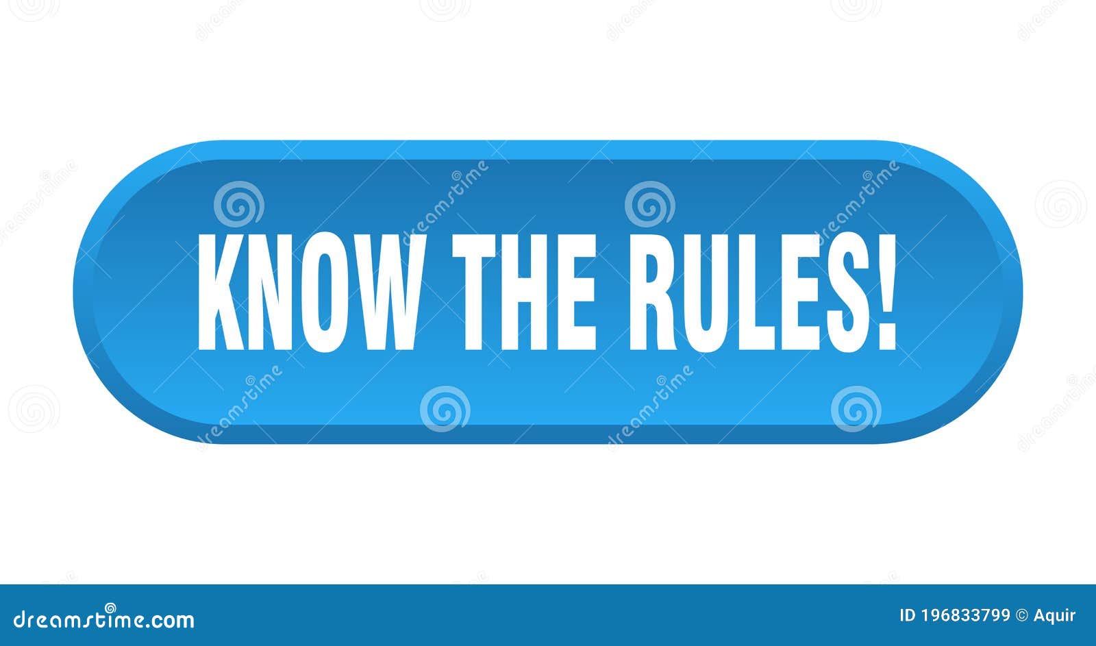 Know the rules button stock vector. Illustration of rounded - 196833799