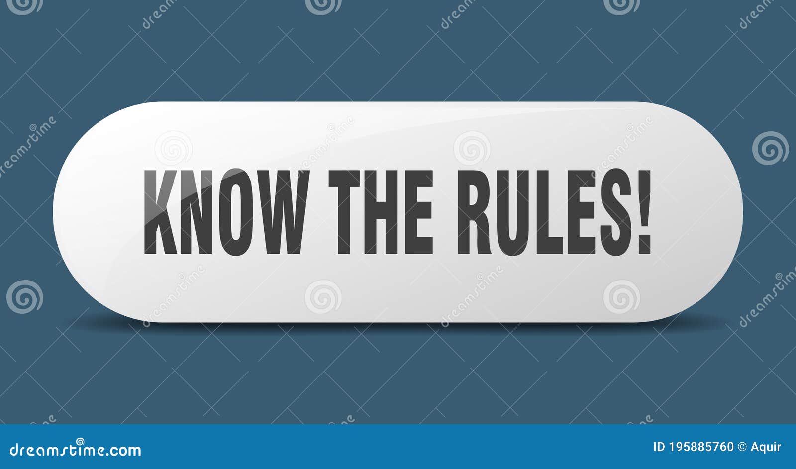 Know the Rules Button. Know the Rules Sign. Key. Push Button Stock ...