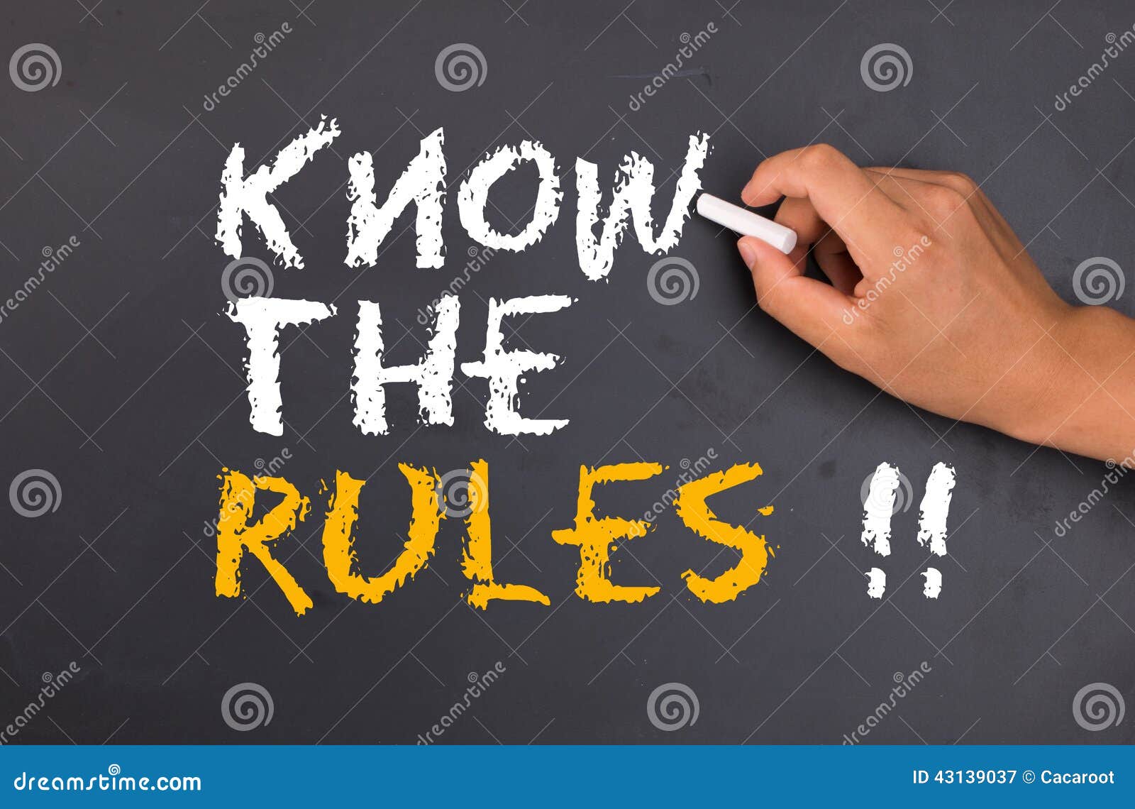 Know the rules stock image. Image of consult, chalkboard - 43139037