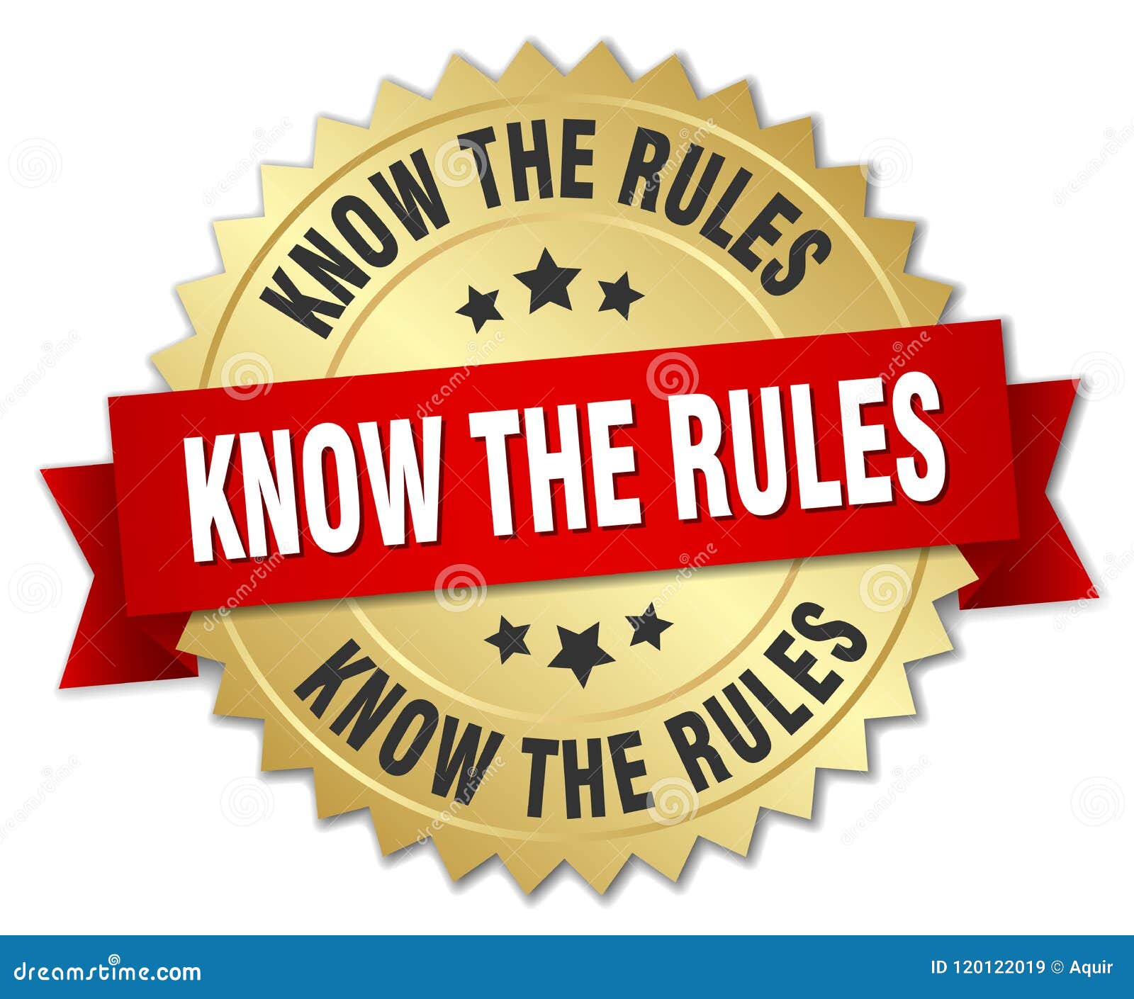 Know the rules stock vector. Illustration of sticker - 120122019