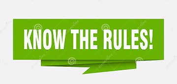 Know the rules! stock vector. Illustration of vector - 124341502