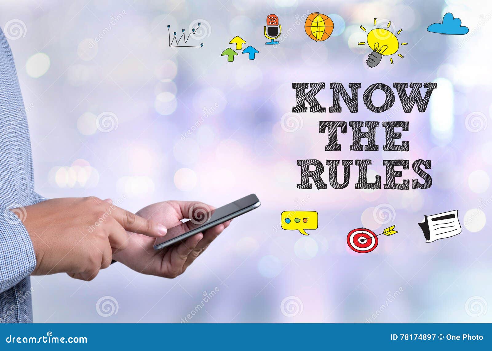 KNOW the RULES stock image. Image of protocol, chalkboard - 78174897
