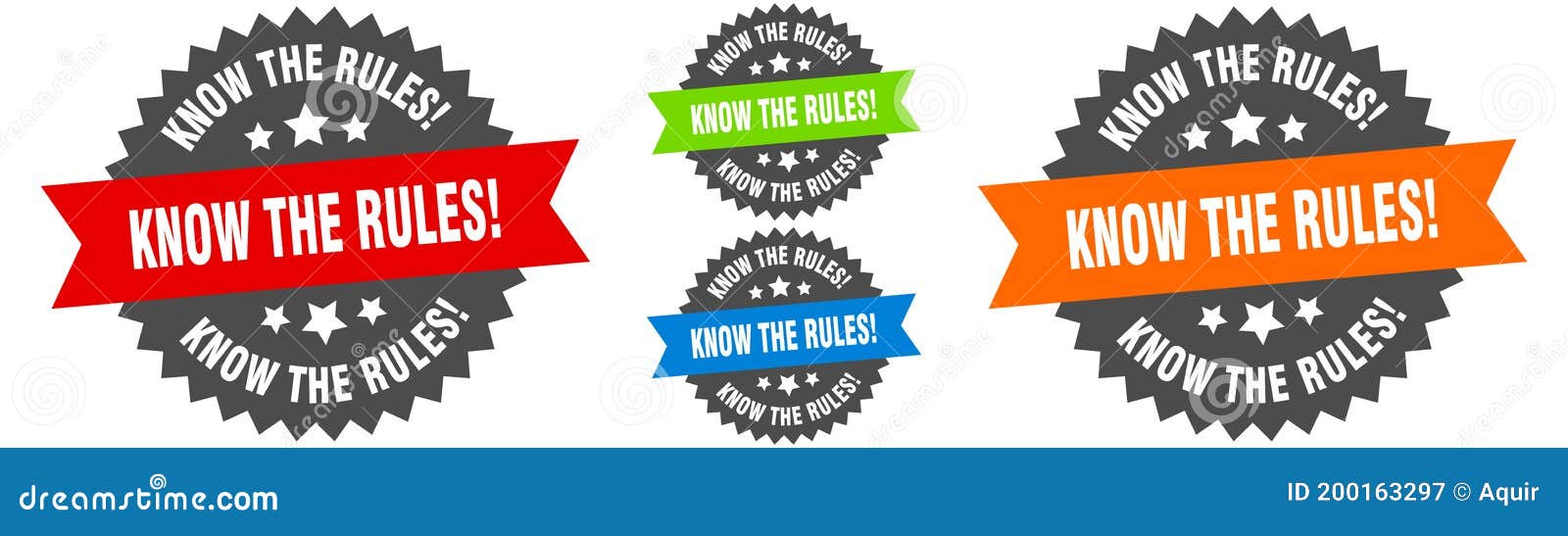 Know Rules Label Set Stock Illustrations – 23 Know Rules Label Set ...