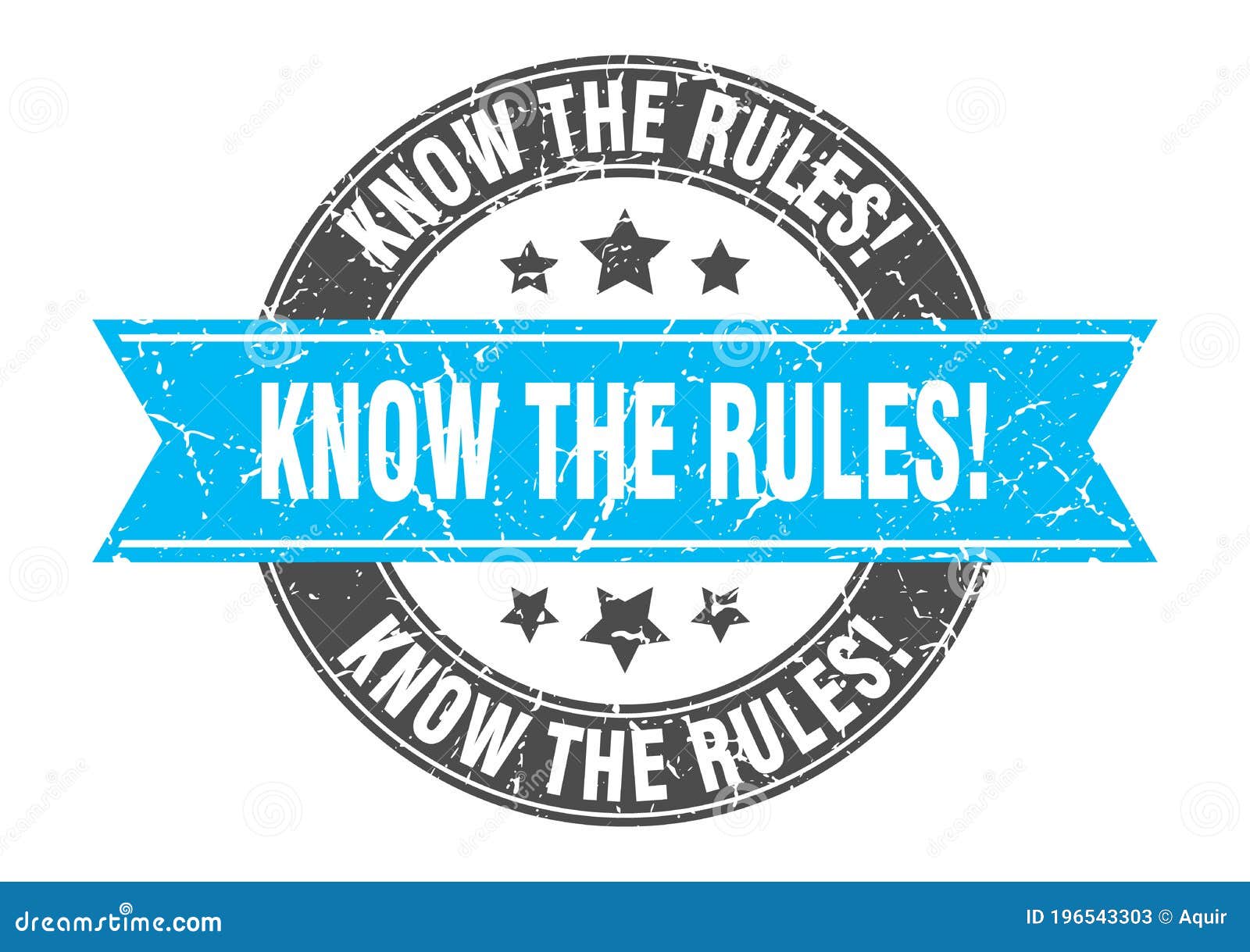 Know the rules stamp stock vector. Illustration of template - 196543303