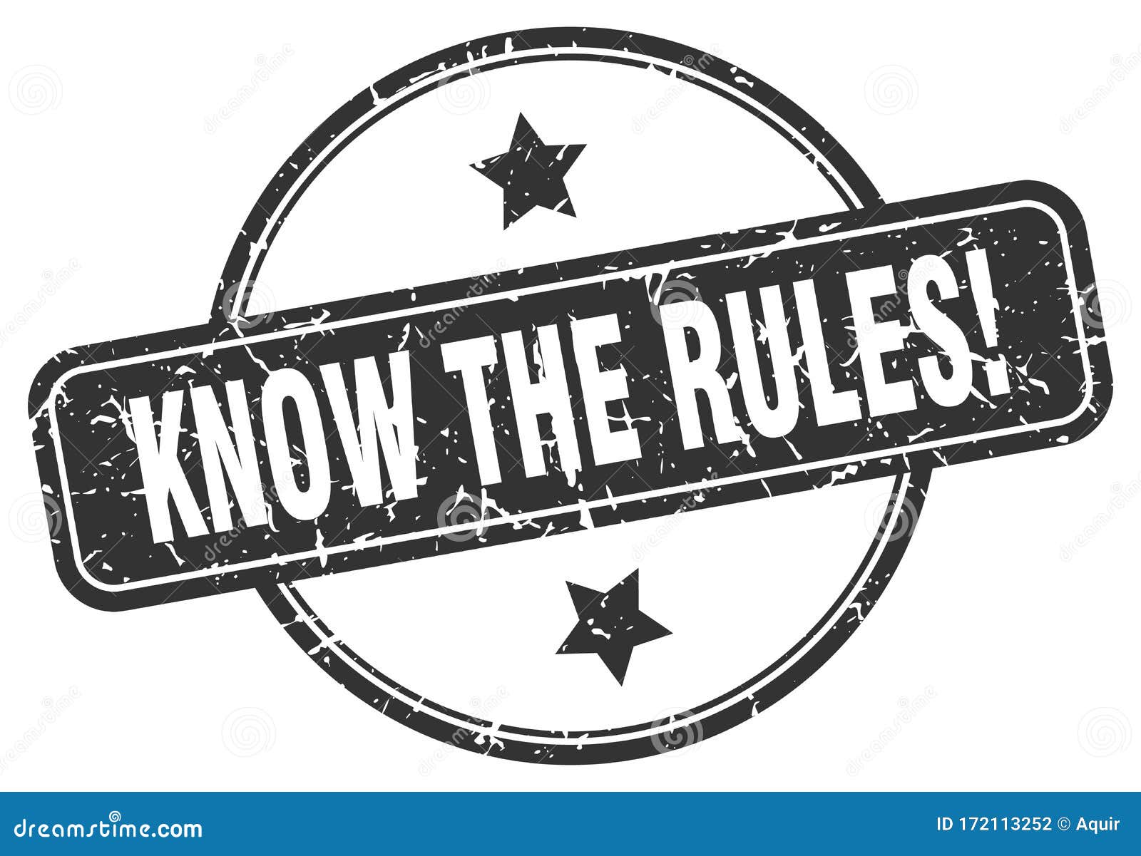 Know the Rules Stamp. Know the Rules Round Grunge Sign Stock Vector ...