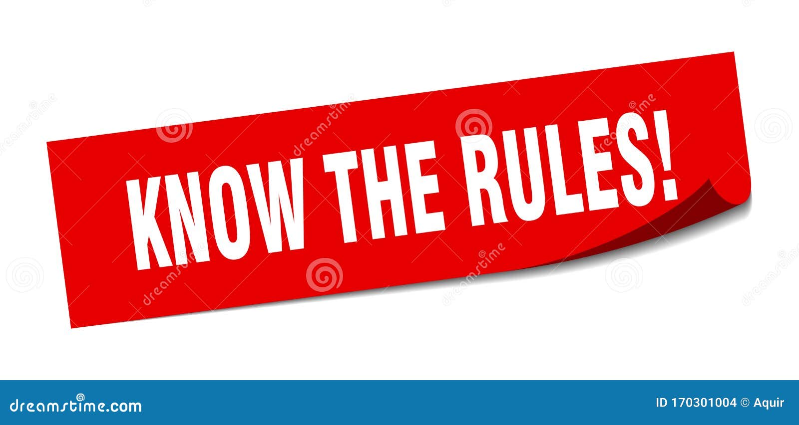 Know the Rules Sticker. Know the Rules Square Sign Stock Vector ...