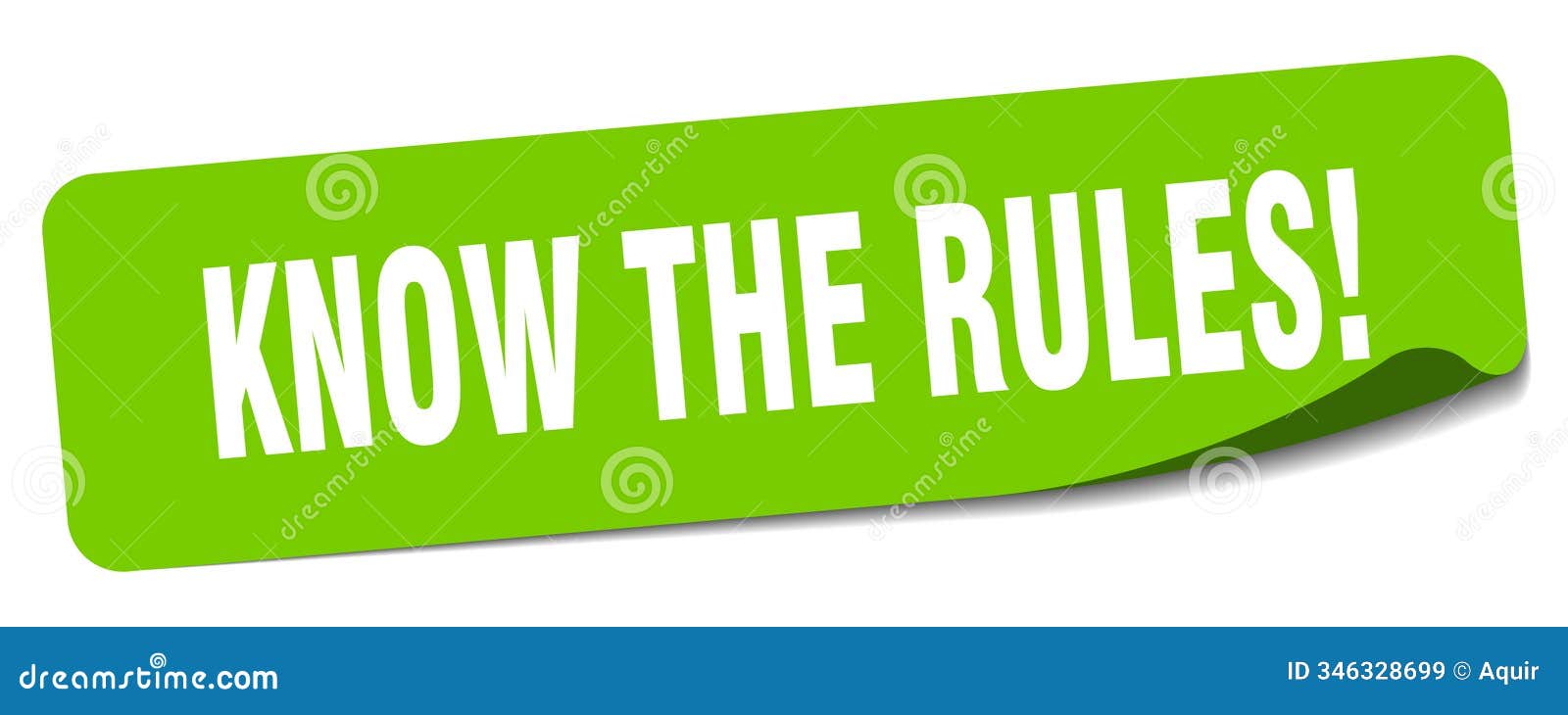 Know the Rules Sticker. Know the Rules Label Stock Vector ...