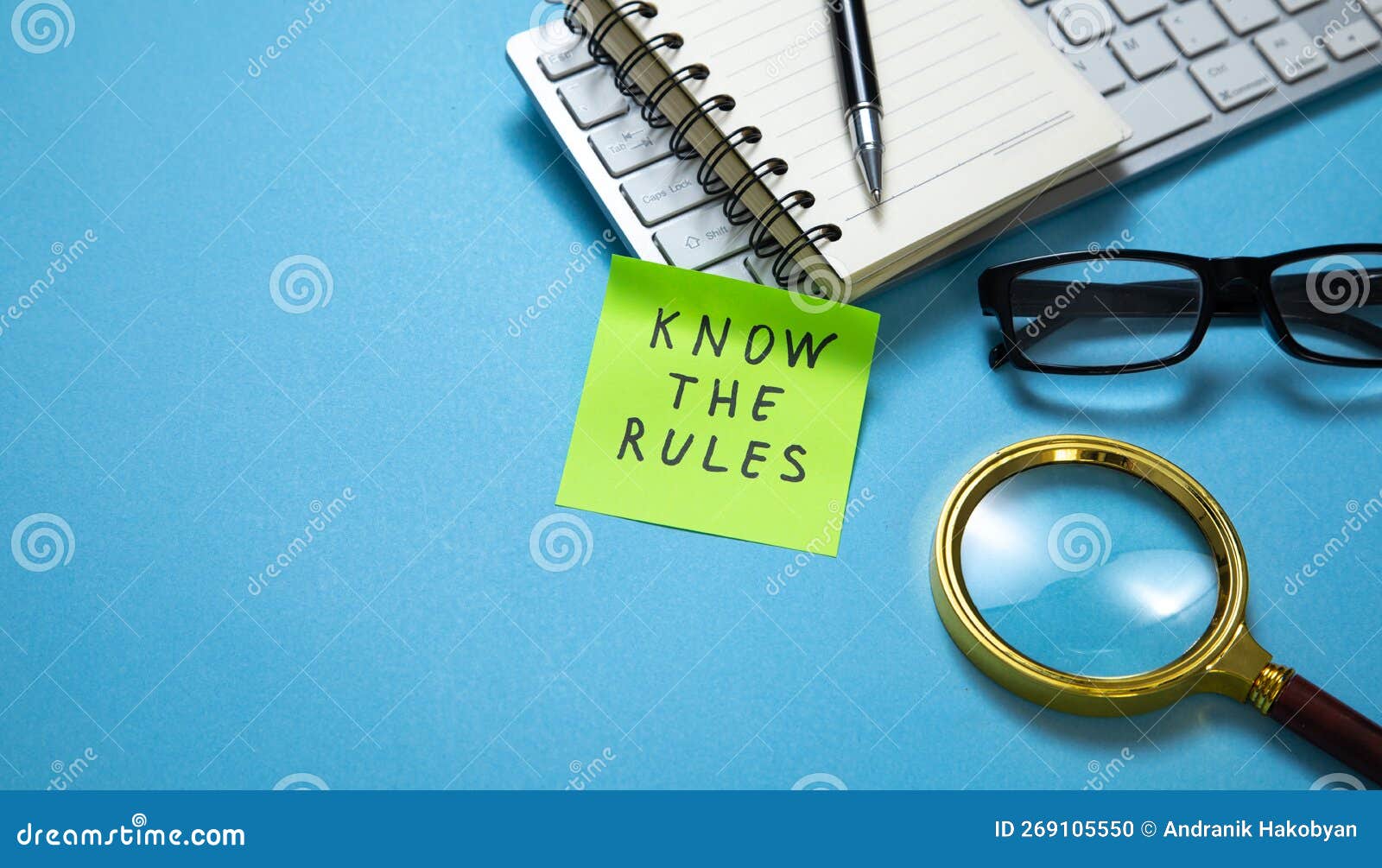 Know the Rules on Sticky Note with a Business Objects on the Blue ...