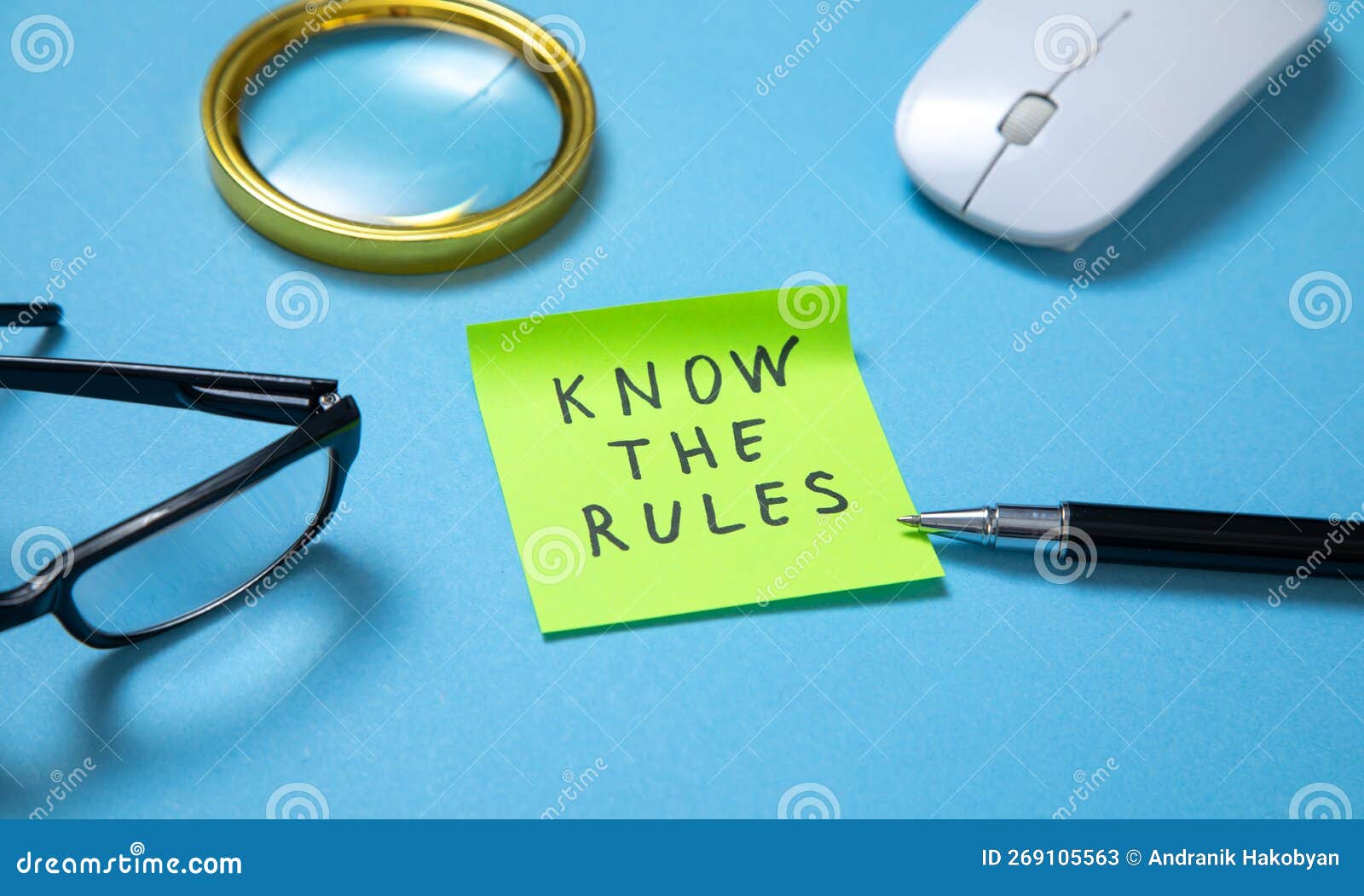 Know the Rules on Sticky Note with a Business Objects on the Blue ...