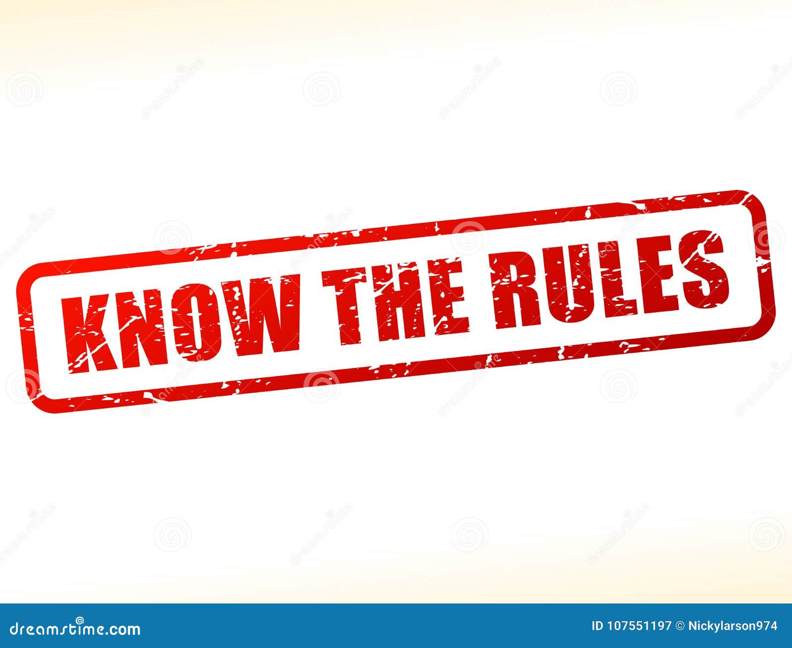 Know the rules text stamp stock vector. Illustration of legal - 107551197