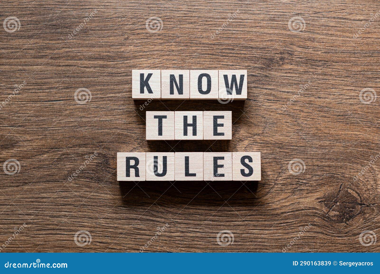 Know the Rules - Word Concept on Building Blocks, Text Stock Image ...