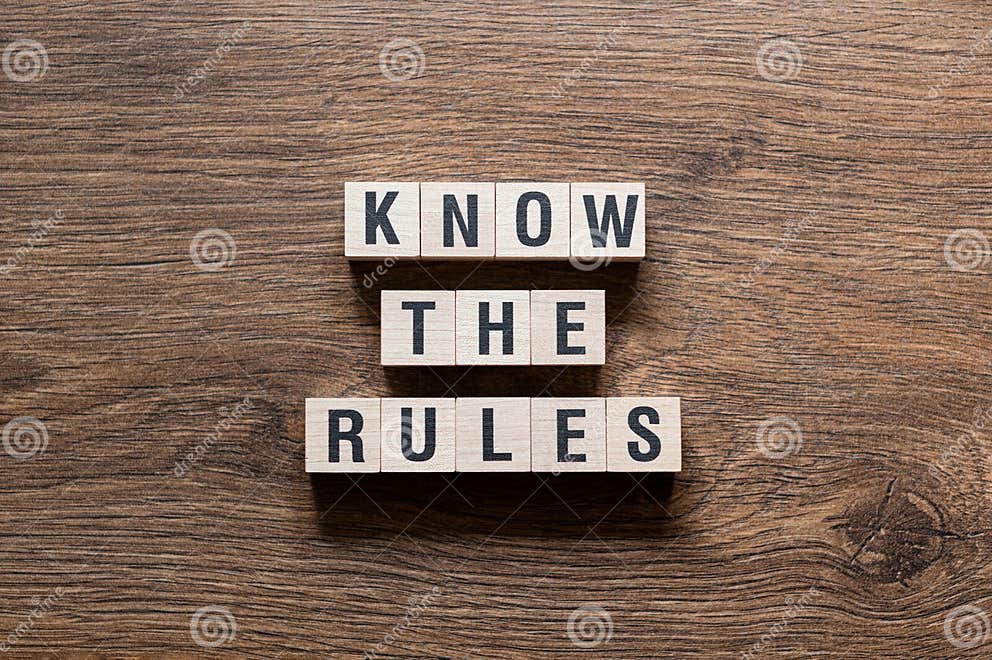 Know the Rules - Word Concept on Building Blocks, Text Stock Image ...