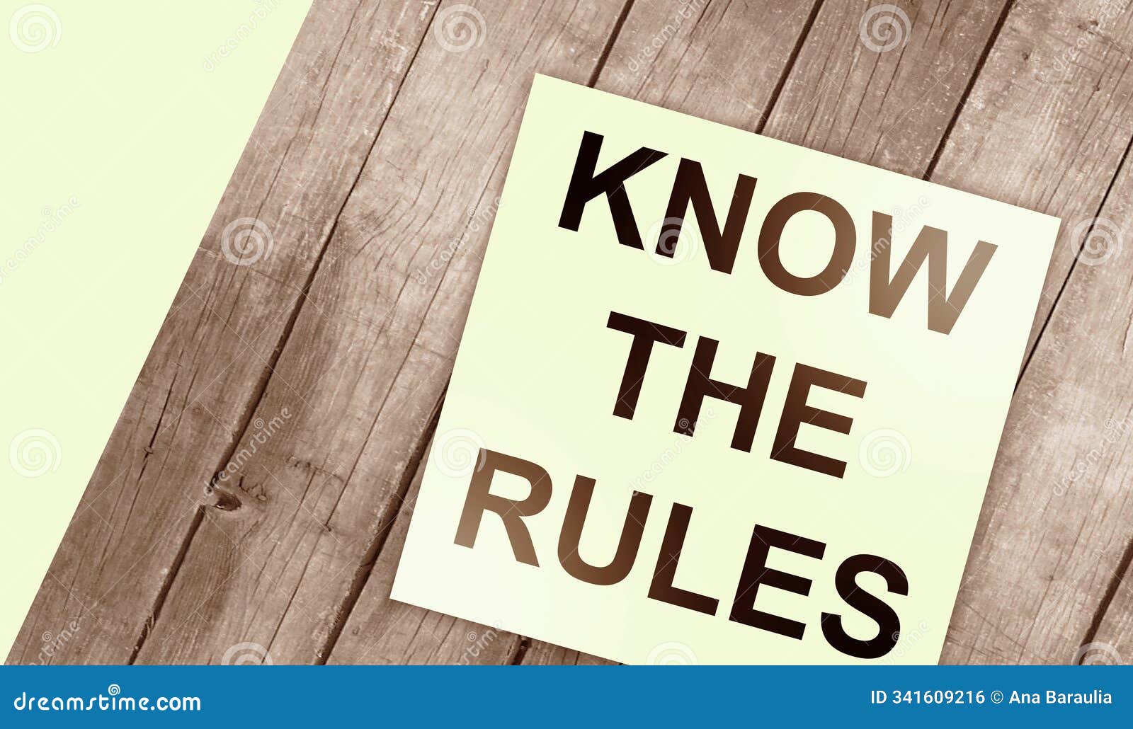 Know the Rules Words. Concept Words Know the Rules on White Paper ...
