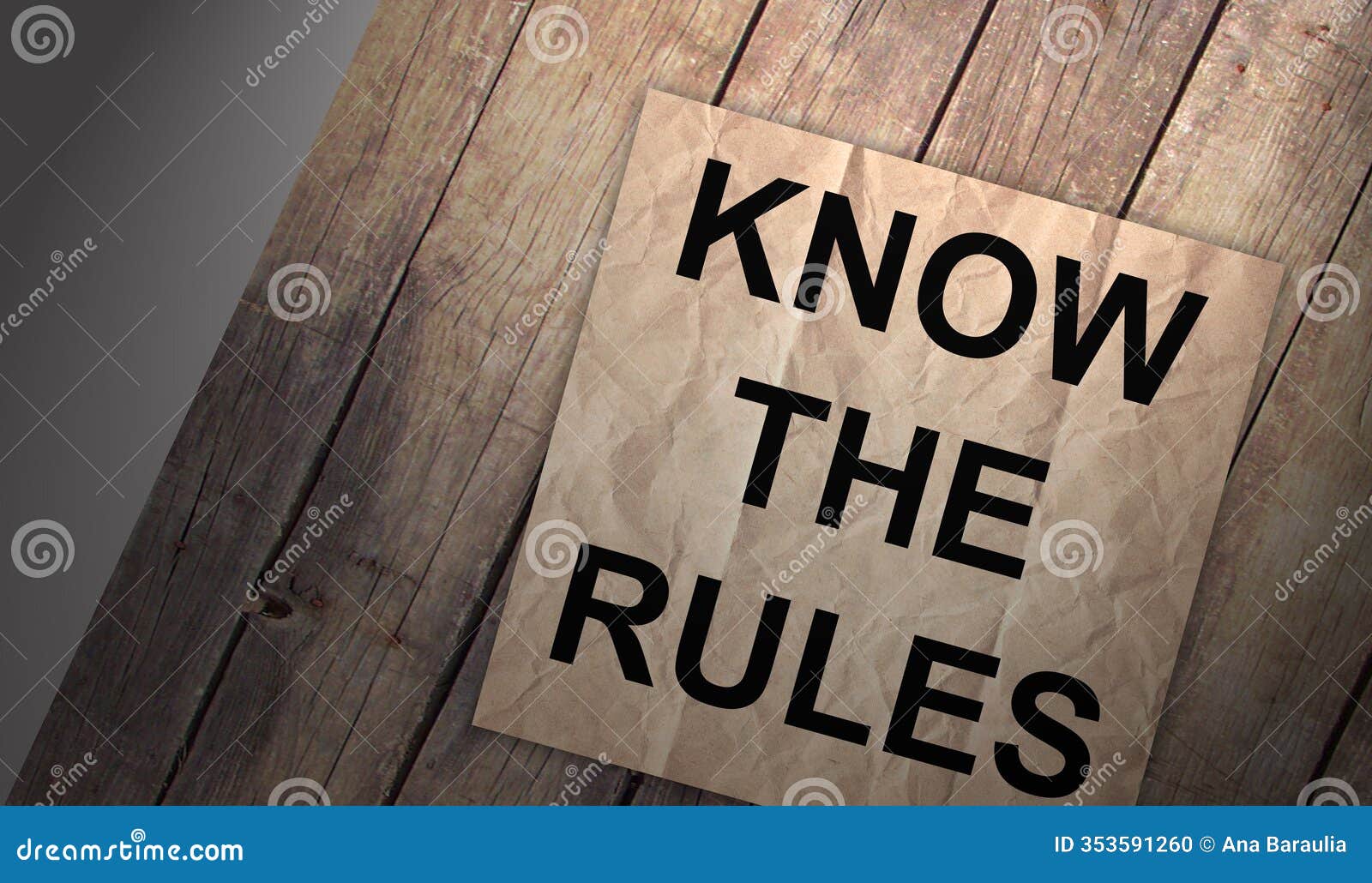 Know the Rules Words. Concept Words Know the Rules on White Paper ...