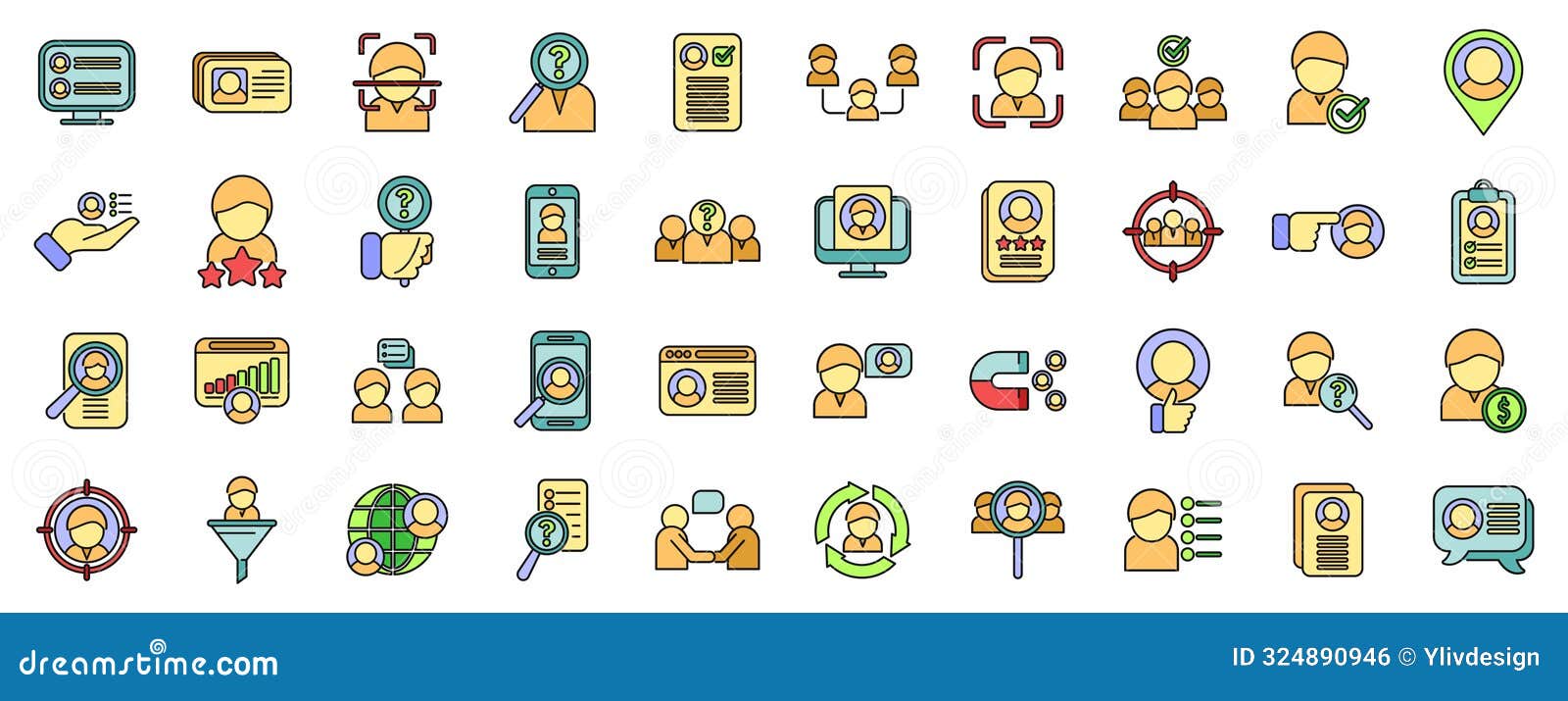 Know Your Client Icons Set Vector Color Line Stock Vector ...