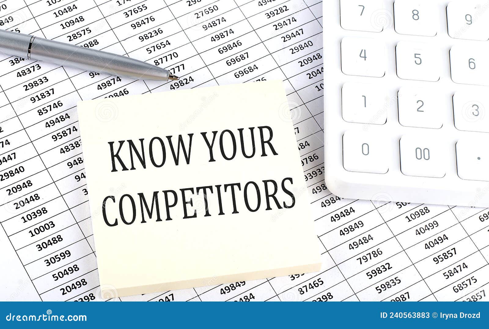 KNOW YOUR COMPETITORS - Business Concept, Message on Sticker on Chart ...