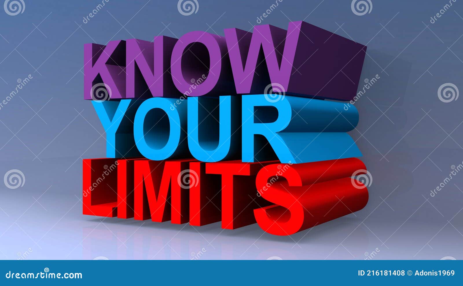 Know your limits on blue stock illustration. Illustration of clock ...