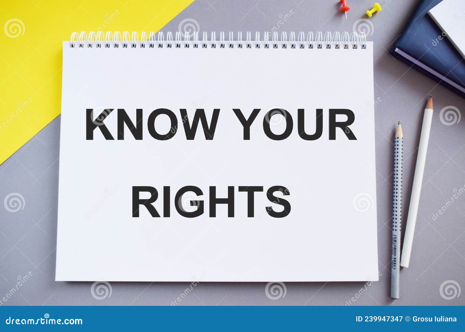 Know Your Rights Text Written in Notebook, Business Concept Stock Image ...