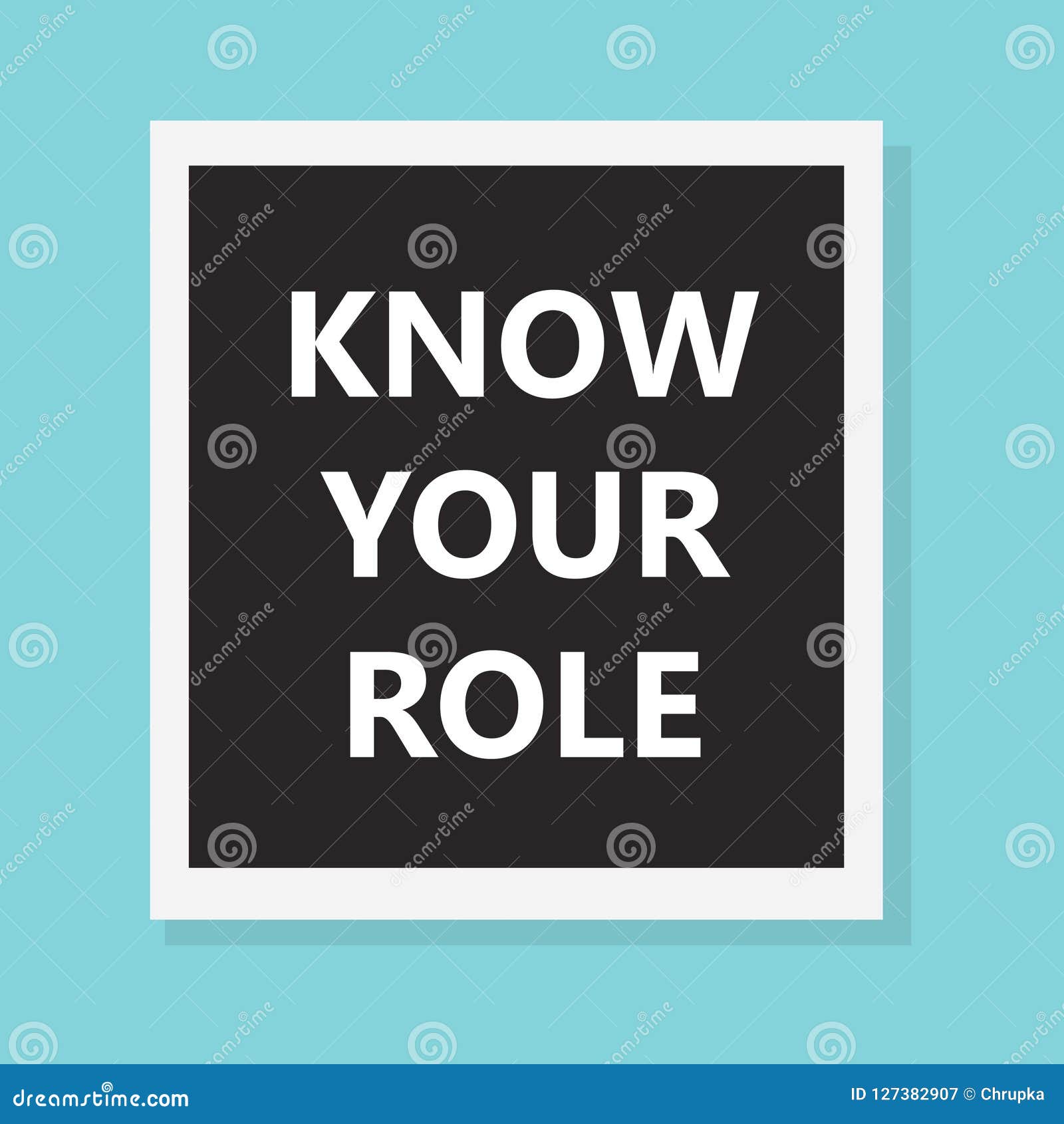 Know your role concept stock vector. Illustration of aspiration - 127382907