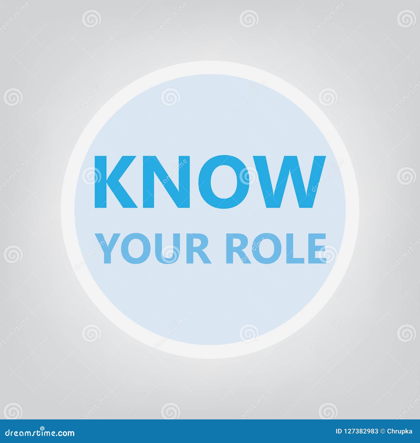 Know your role concept stock vector. Illustration of frame - 127382983
