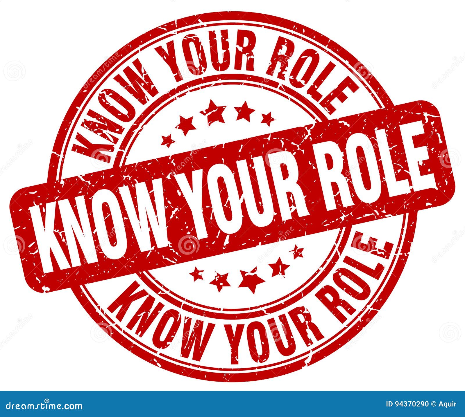 Know your role red stamp stock vector. Illustration of role - 94370290