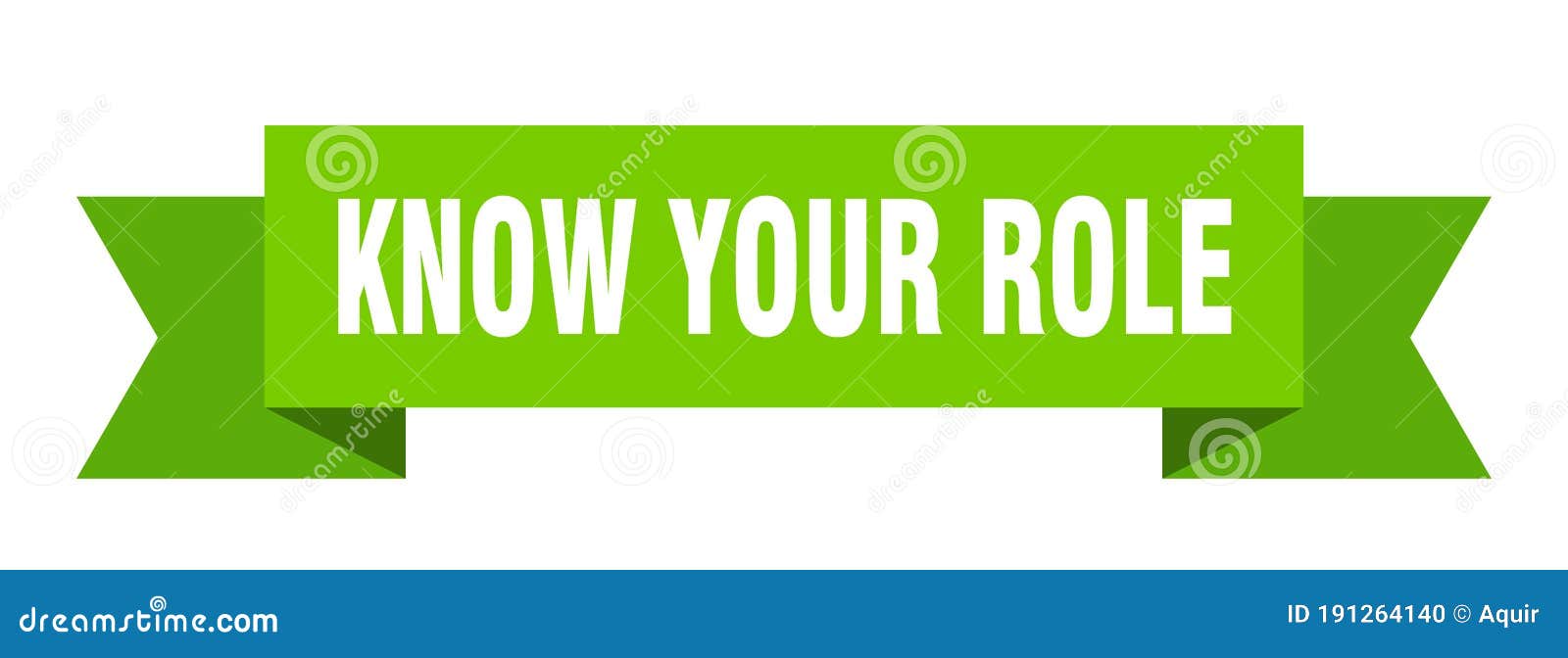 Know your role ribbon. stock vector. Illustration of banner - 191264140