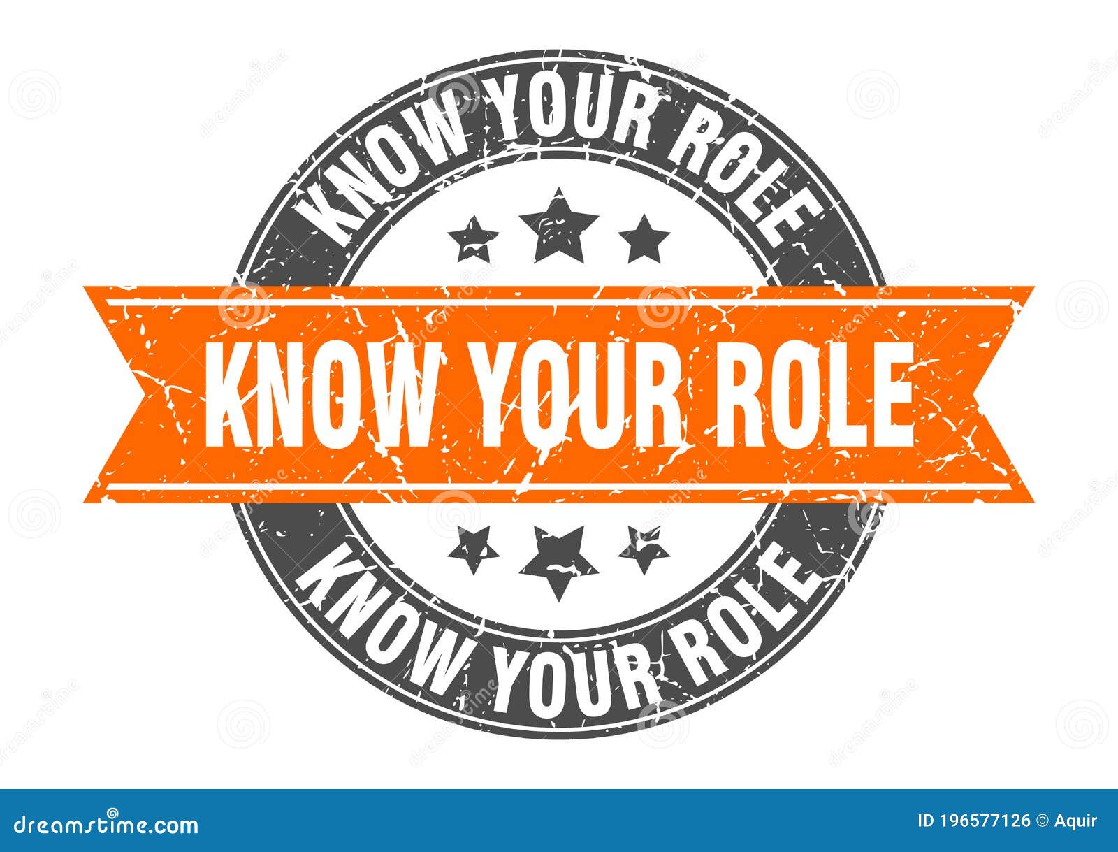 Know your role stamp stock vector. Illustration of vignette - 196577126