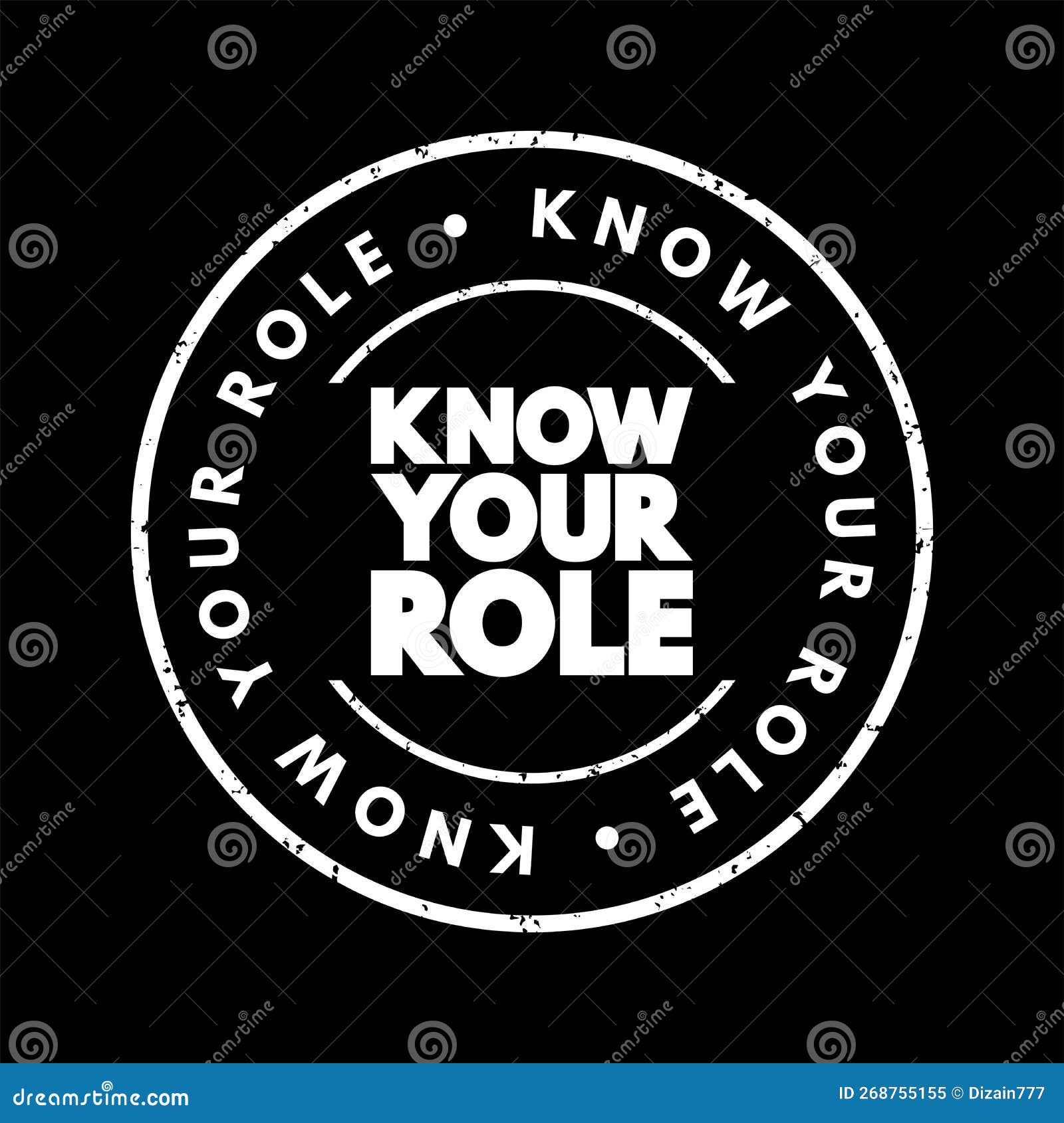 Know Your Role Text Stamp, Concept Background Stock Illustration ...